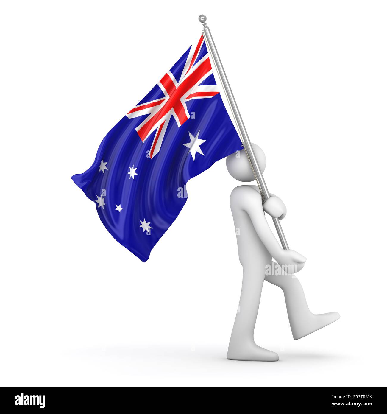 Australian flag flying on hi-res stock photography and images - Alamy