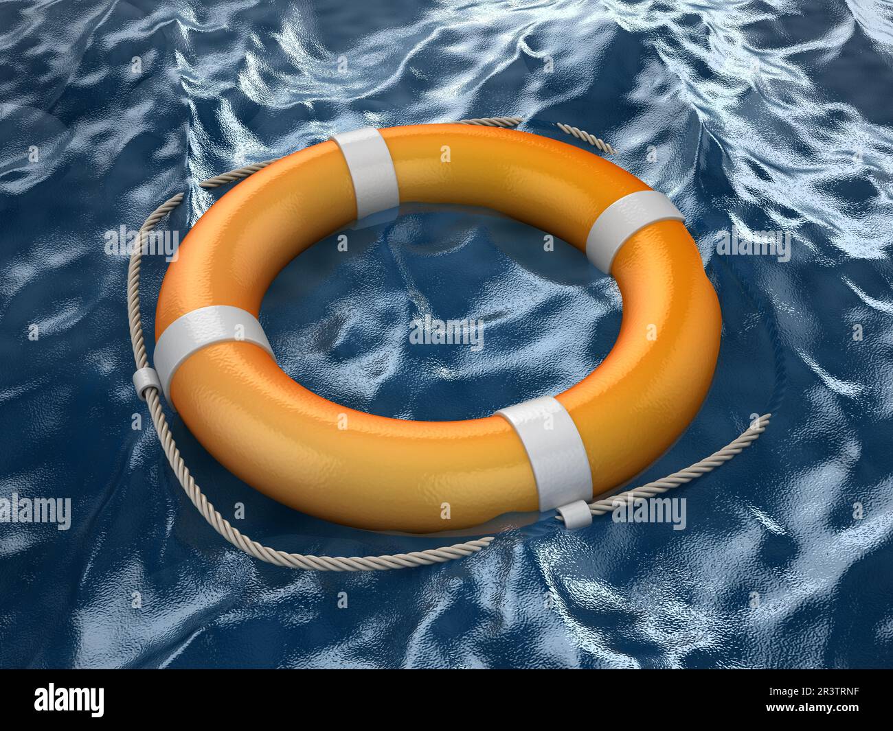 Lifebuoy in ocean Stock Photo - Alamy