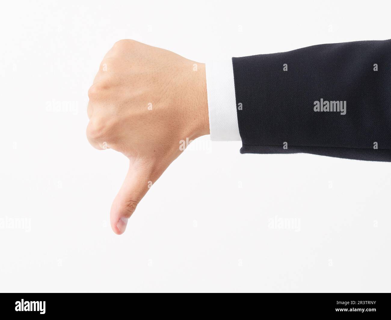 Japanese male businessman giving a bad sign Stock Photo - Alamy