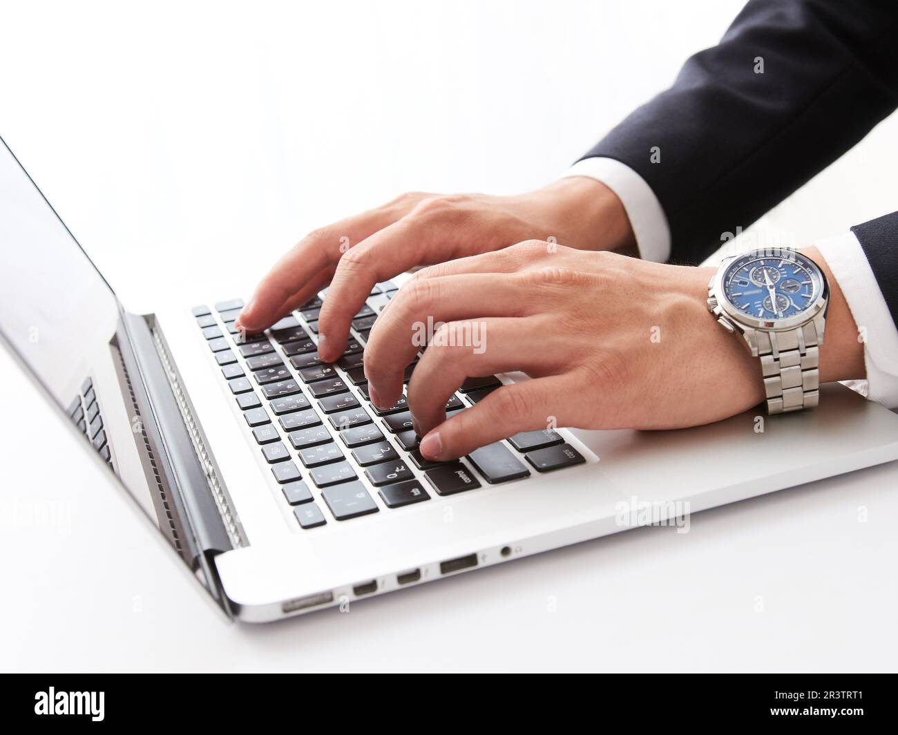 Person laptop typing letter hi-res stock photography and images - Alamy