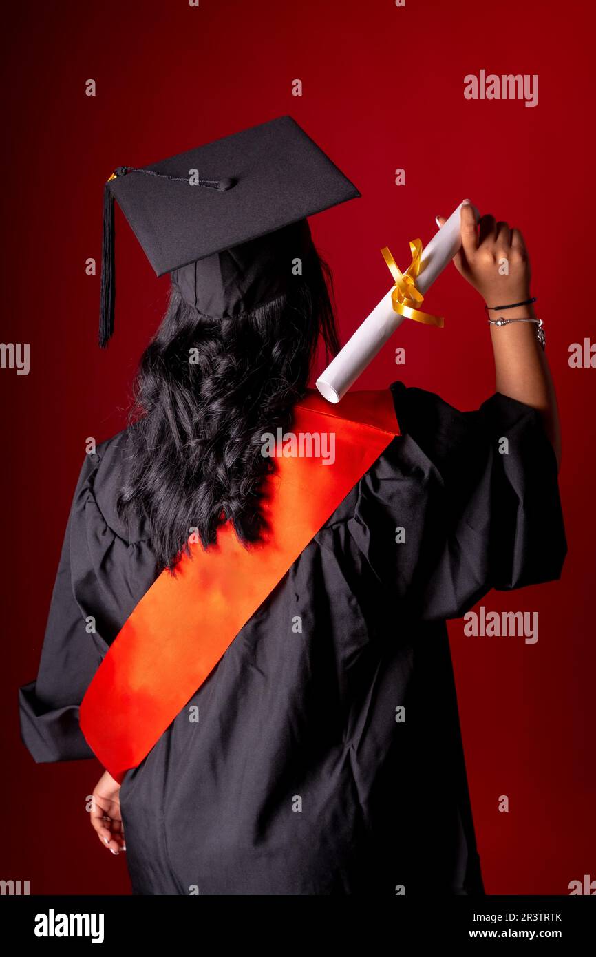 Diploma Y Birrete Universitario Graduated Graduation University Study
