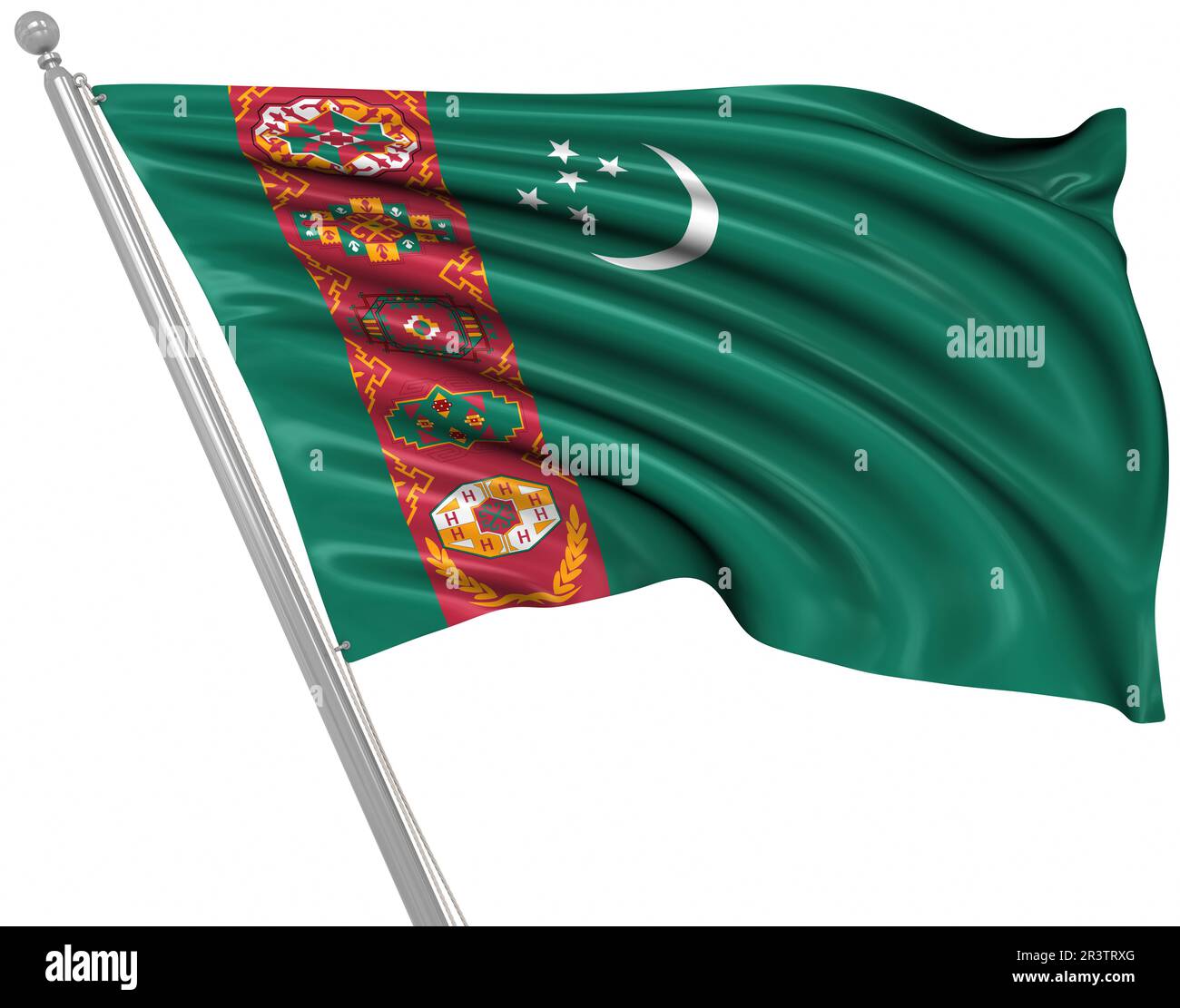 Flag of Turkmenistan Stock Photo - Alamy