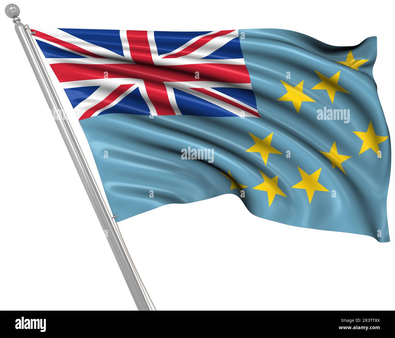 Tuvalu flag isolated waving hi-res stock photography and images - Alamy