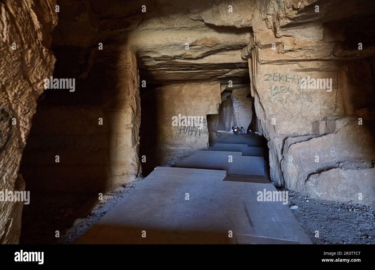 The Bazda Caves, in Urfa, Turkey, from which ancient builders quarried ...