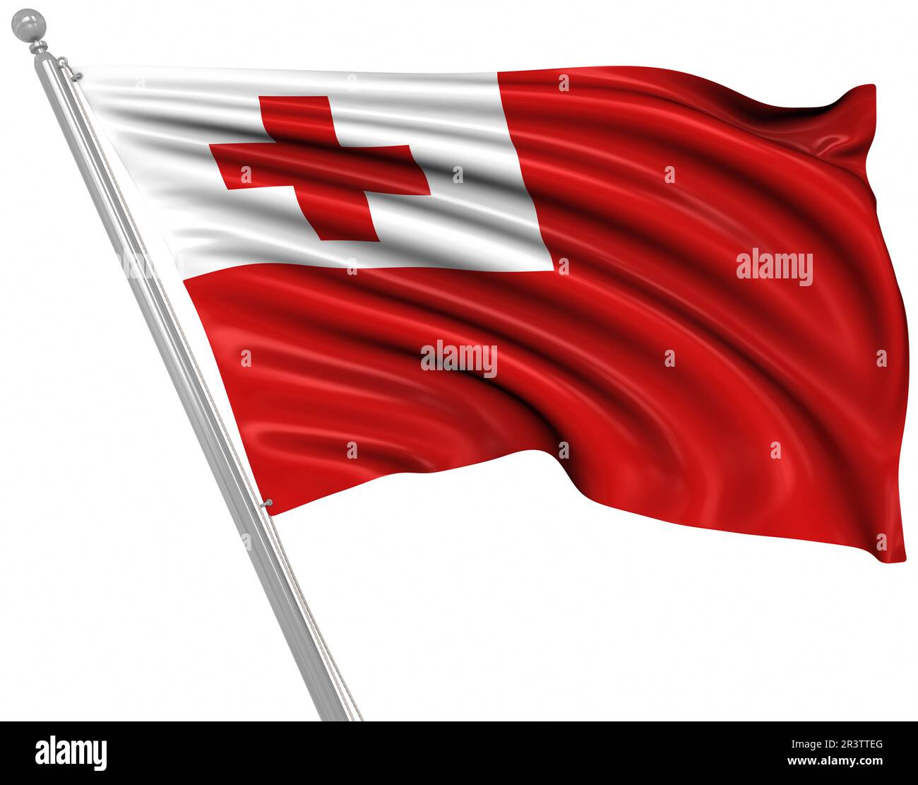 Tonga waving flag Cut Out Stock Images & Pictures - Alamy