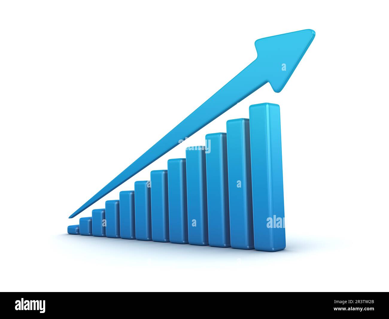 Blue 3d bar chart hi-res stock photography and images - Alamy