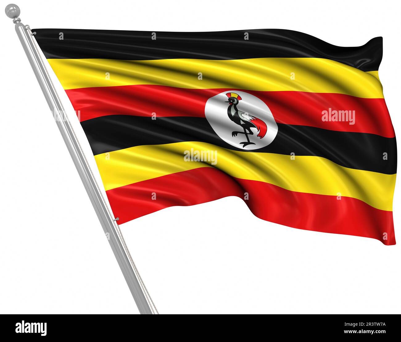 Flag of Uganda Stock Photo - Alamy