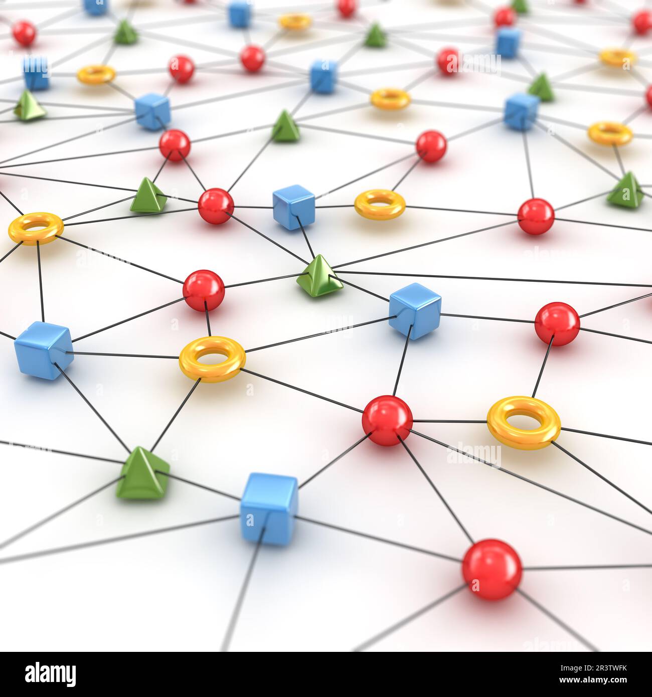 Network Concept with Shape Stock Photo - Alamy
