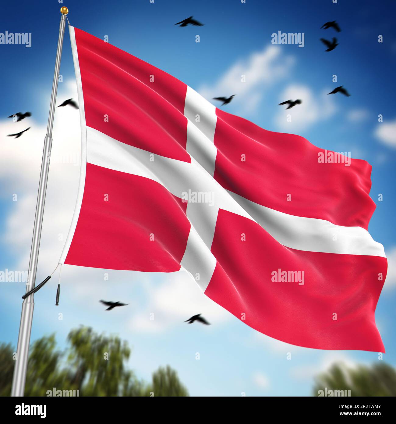 Flag of Denmark Stock Photo - Alamy