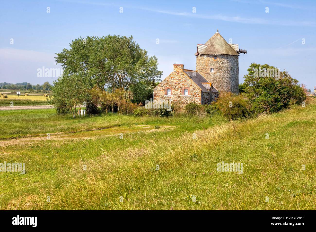 Windmill in Cherrueix, Brittany, France Stock Photo - Alamy