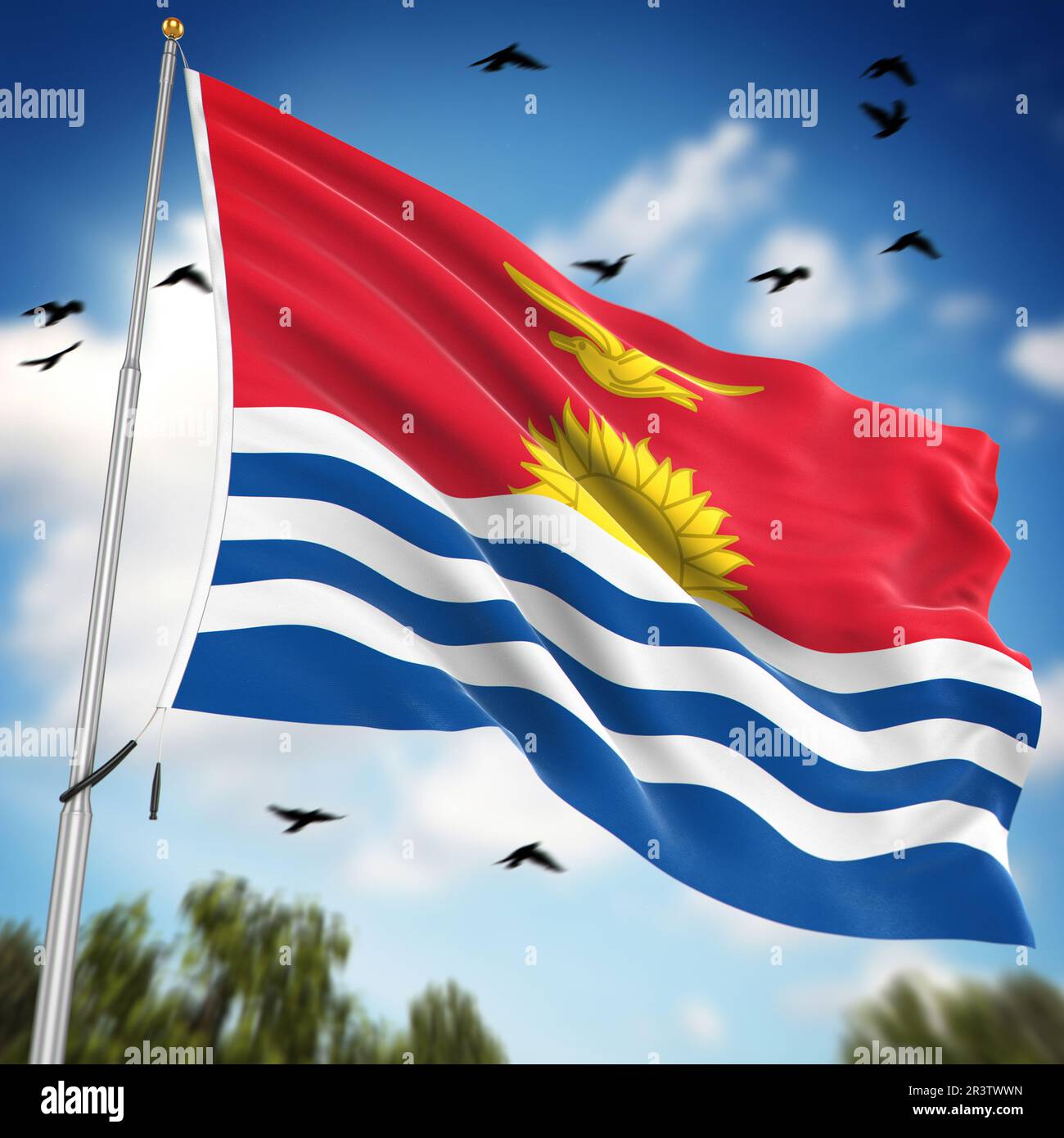 Flag of Kiribati Stock Photo - Alamy