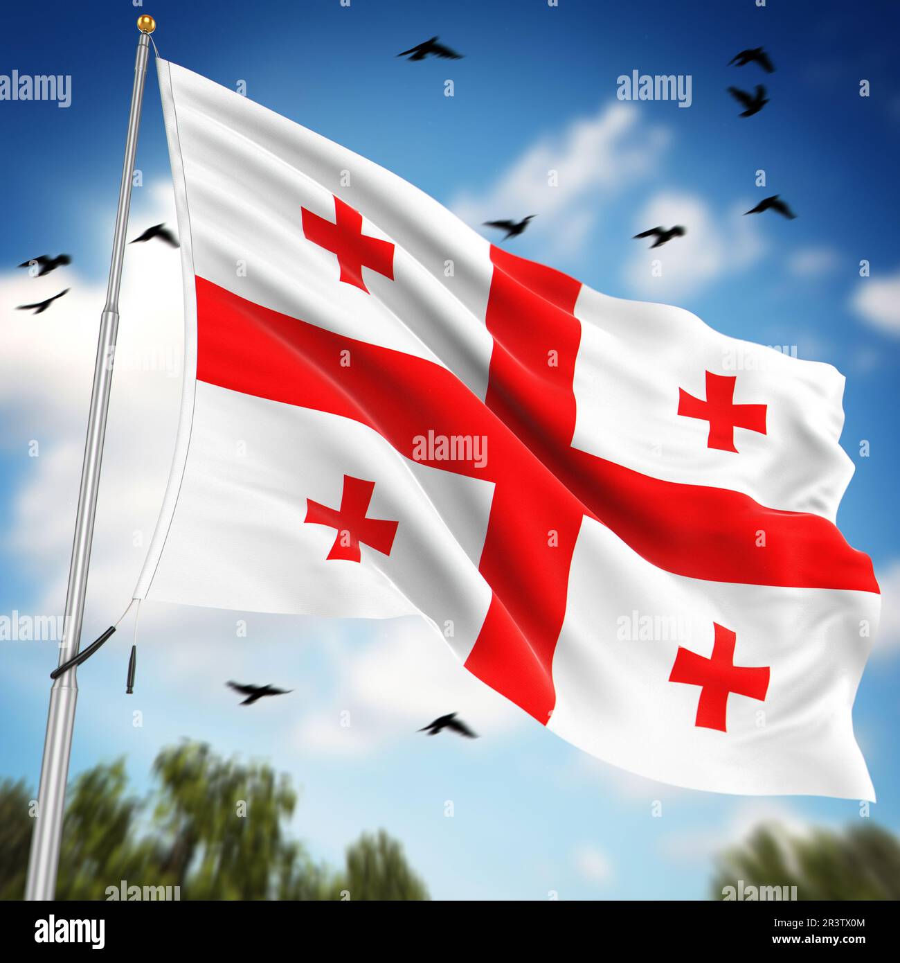 Flag of Georgia Stock Photo - Alamy