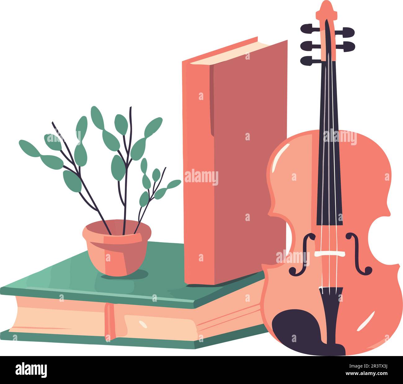 Learning classical music through books and instrument Stock Vector ...