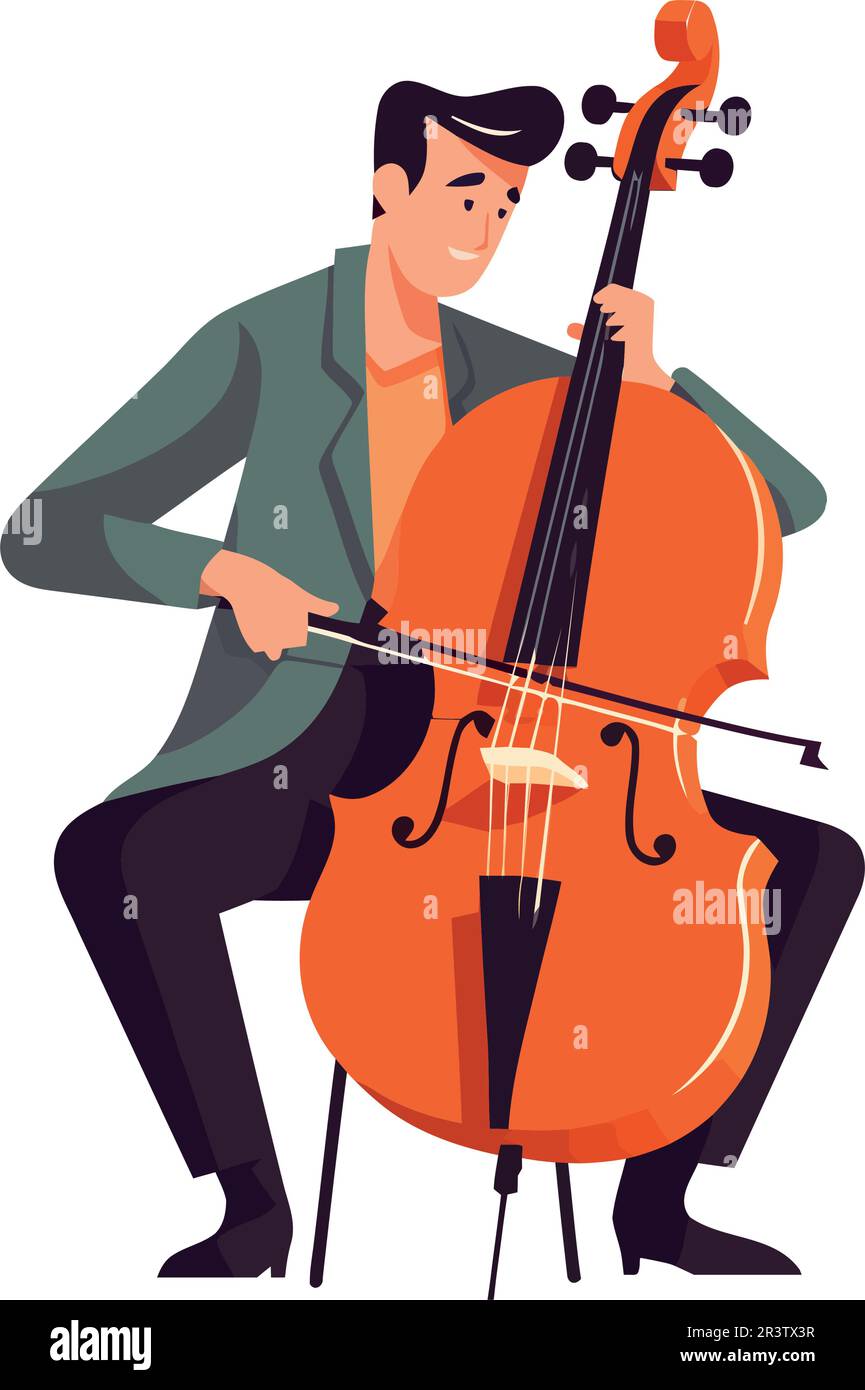 Professional cellist playing on stage hi-res stock photography and ...