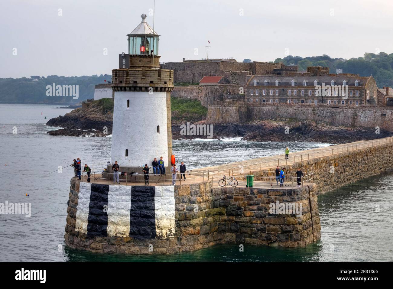 Lighthouse, Castle Pier, St Peter Port, Guernsey, United Kingdom Stock ...