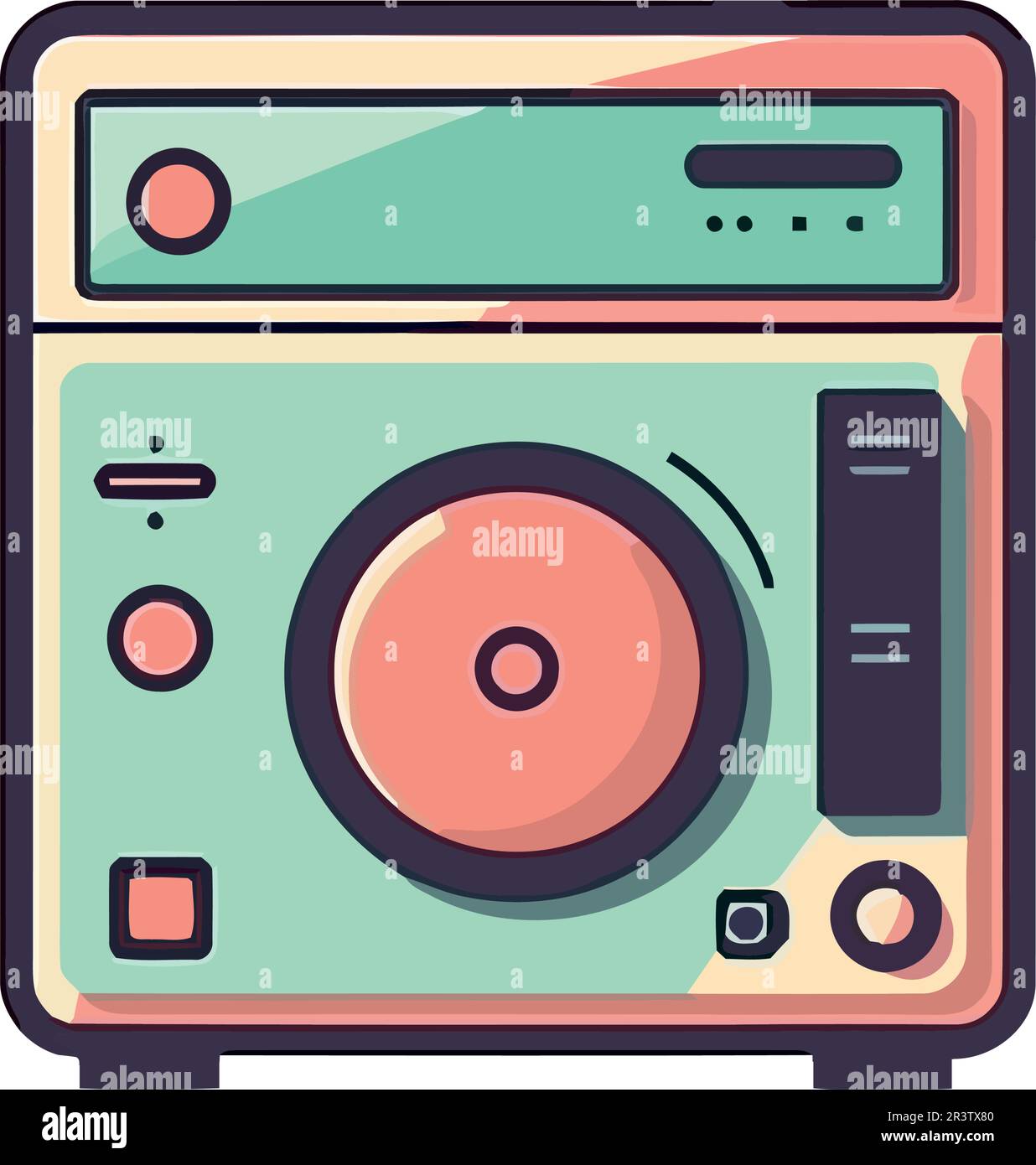Modern illustration of an old fashioned turntable Stock Vector Image ...