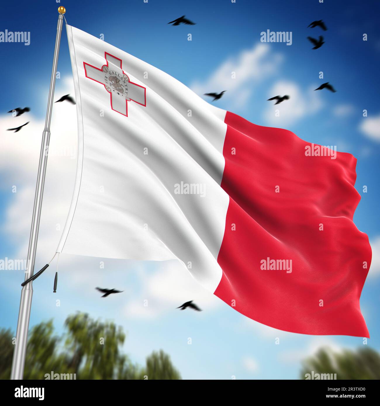 Flag of Malta Stock Photo - Alamy