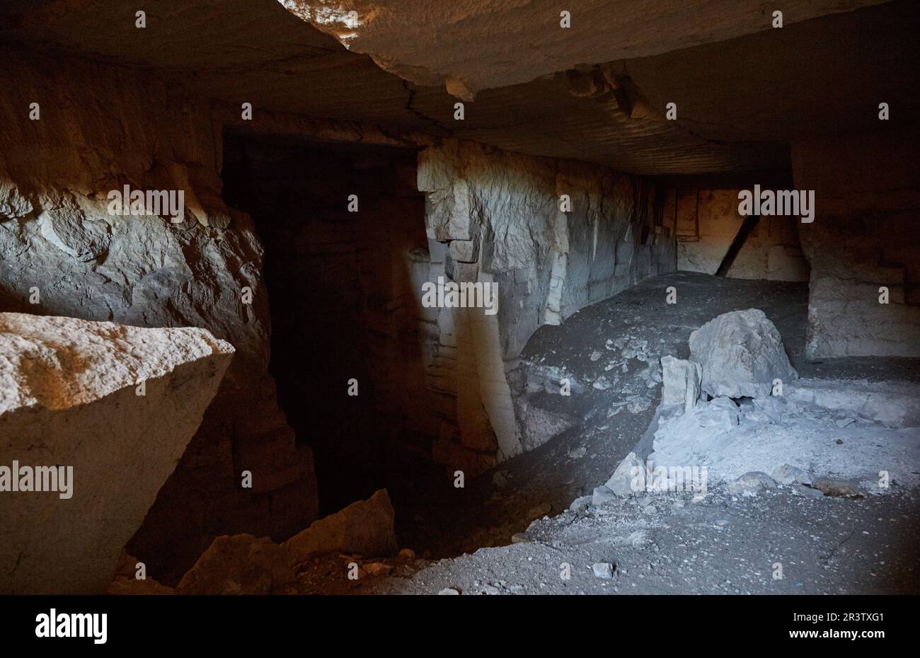 The Bazda Caves, in Urfa, Turkey, from which ancient builders quarried ...