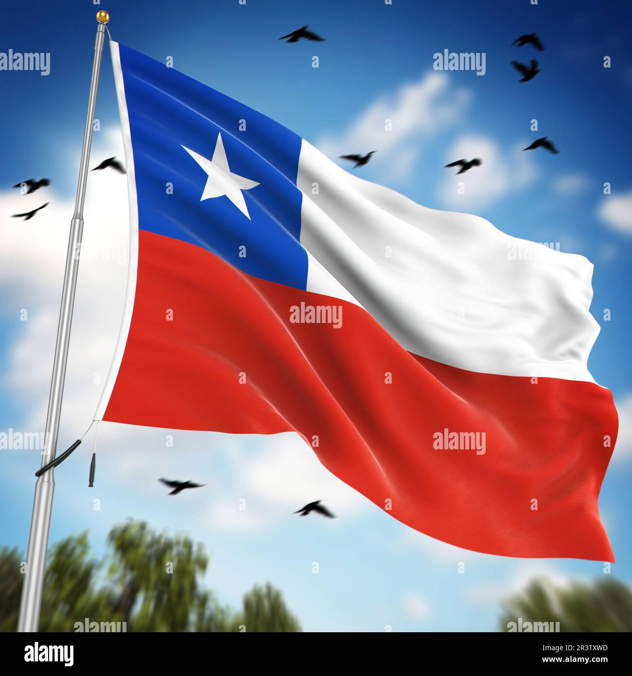 Flag of Chile Stock Photo - Alamy