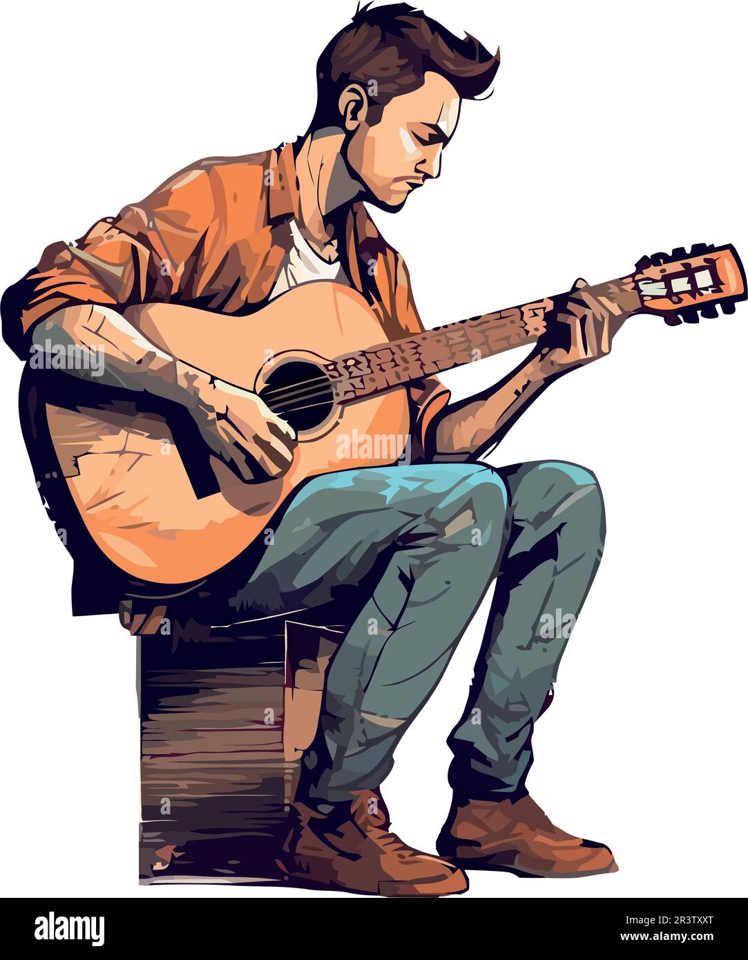 Plucking the instrument Stock Vector Images - Alamy