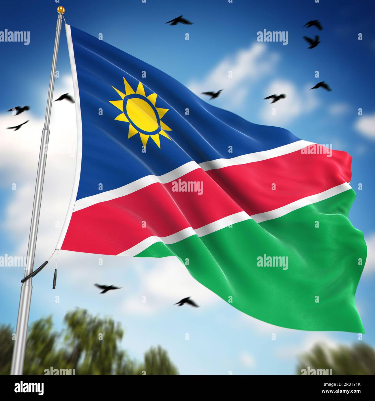 Flag of Namibia Stock Photo - Alamy