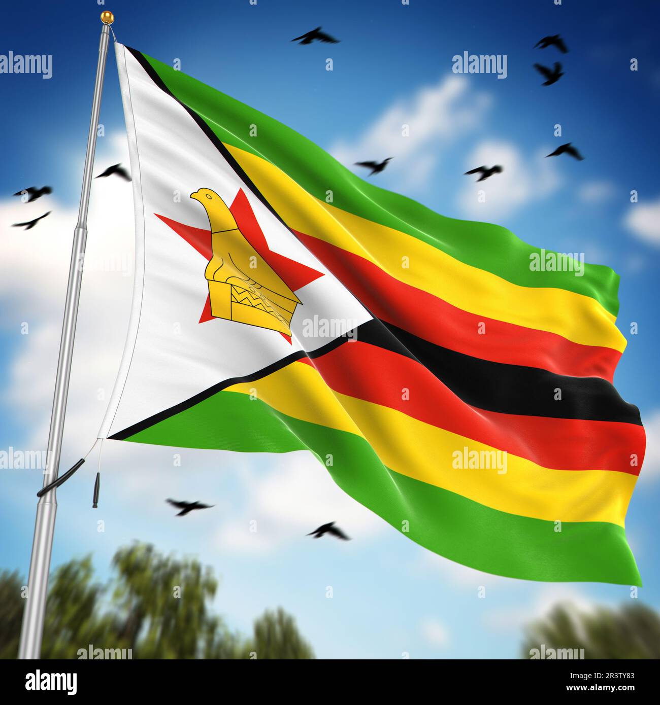 Flag of Zimbabwe Stock Photo - Alamy
