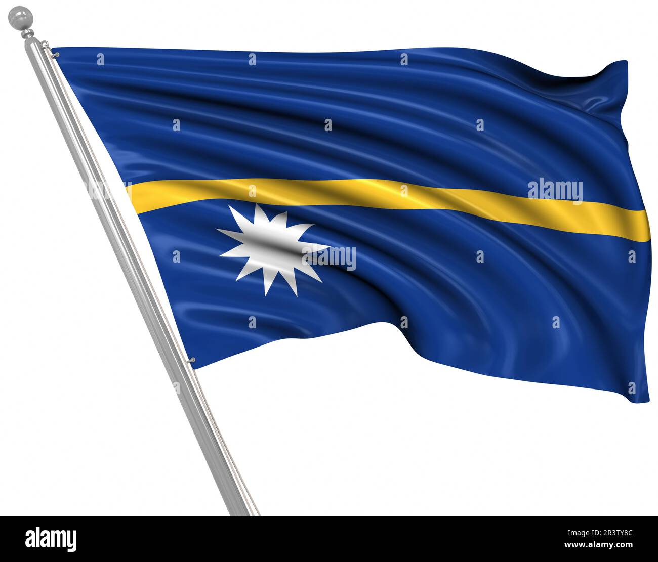 Flag of Nauru Stock Photo - Alamy