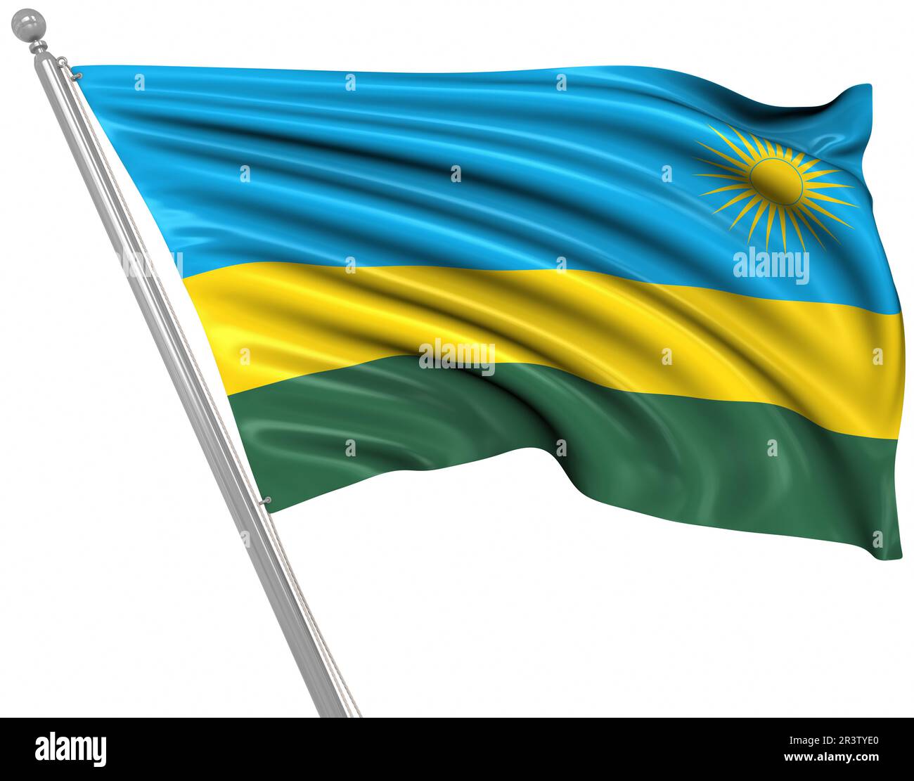 Rwanda flag waving Cut Out Stock Images & Pictures - Alamy