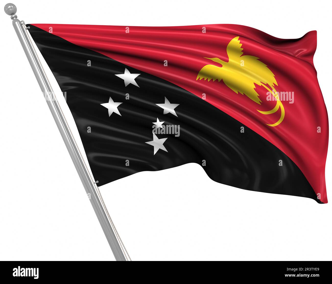 Flag of Papua New Guinea Stock Photo - Alamy
