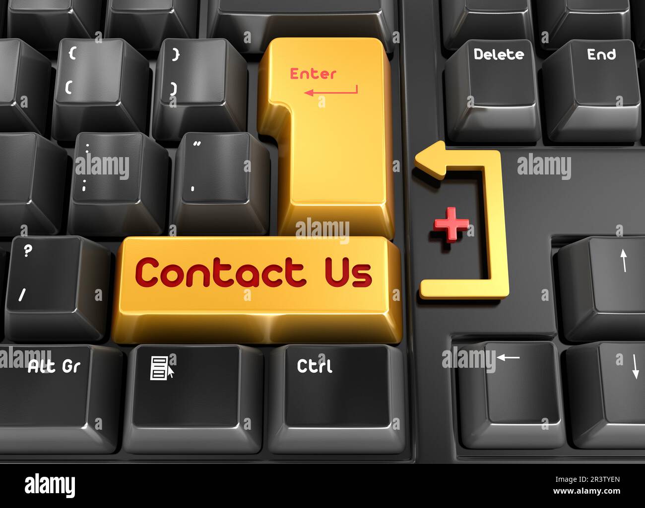 Keyboard Contact Us Stock Photo - Alamy