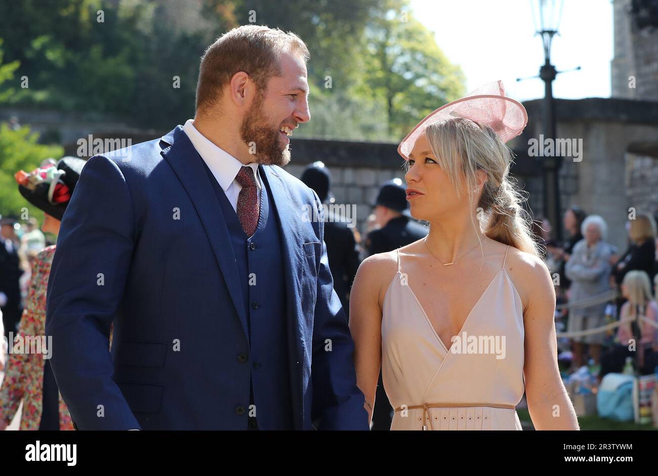 File photo dated 19/05/18 of James Haskell and Chloe Madeley, who will ...