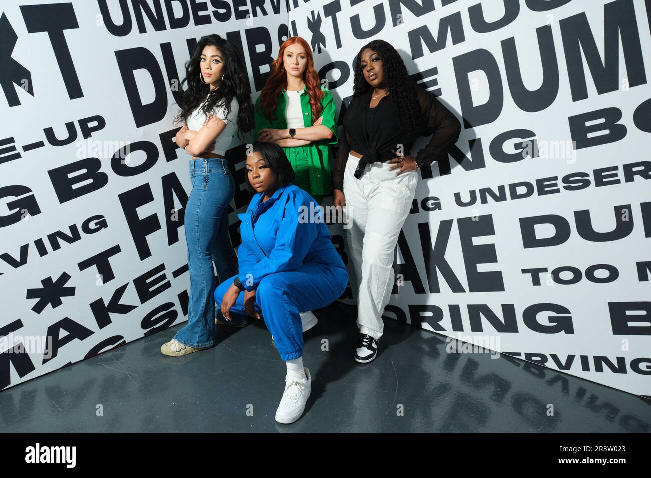 EDITORIAL USE ONLY (Left to right) Sunpi, Stephanie Ijoma, Elz the ...