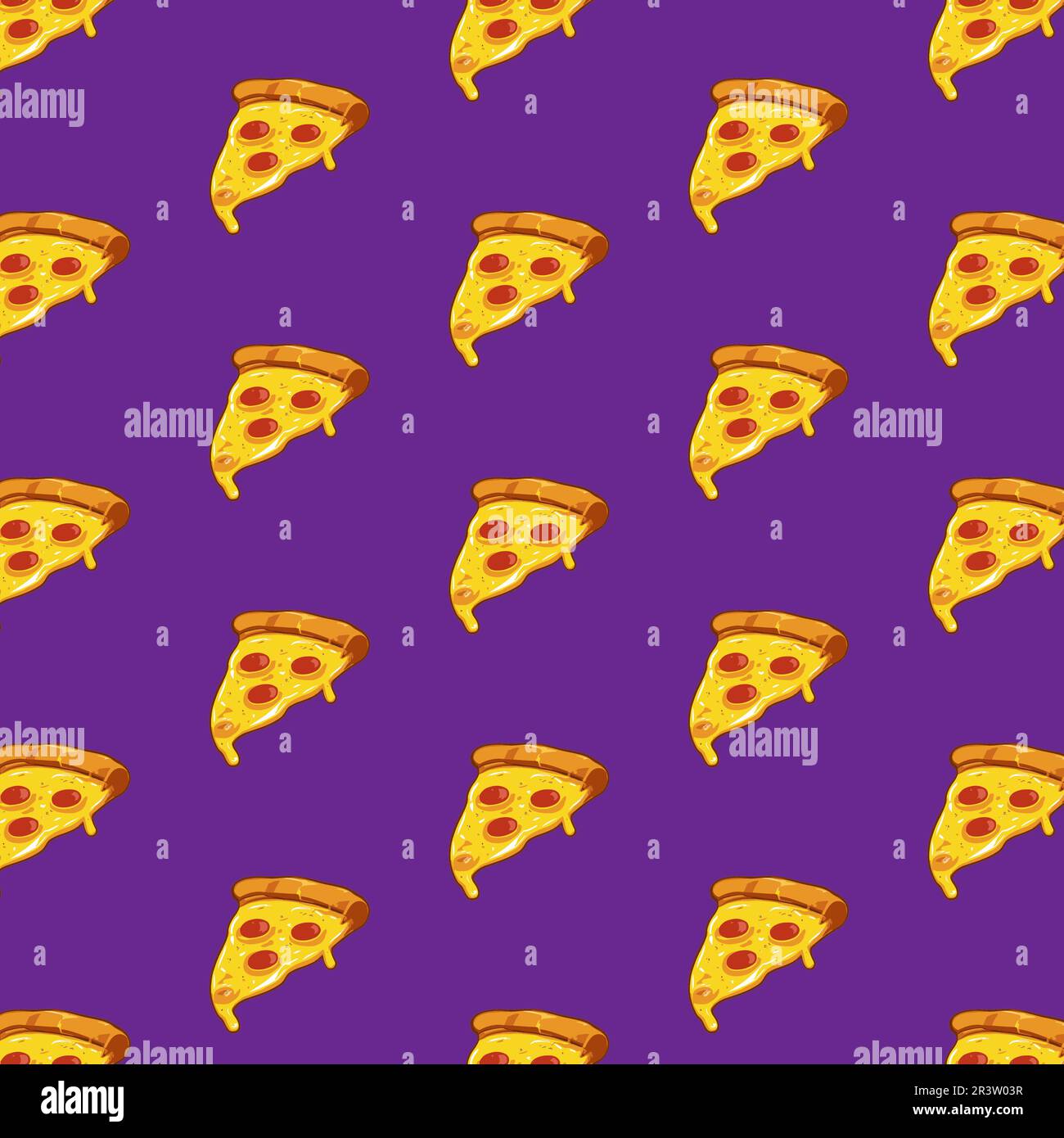 Seamless pizza pattern. Hand drawn pizza illustrations. Vector ...