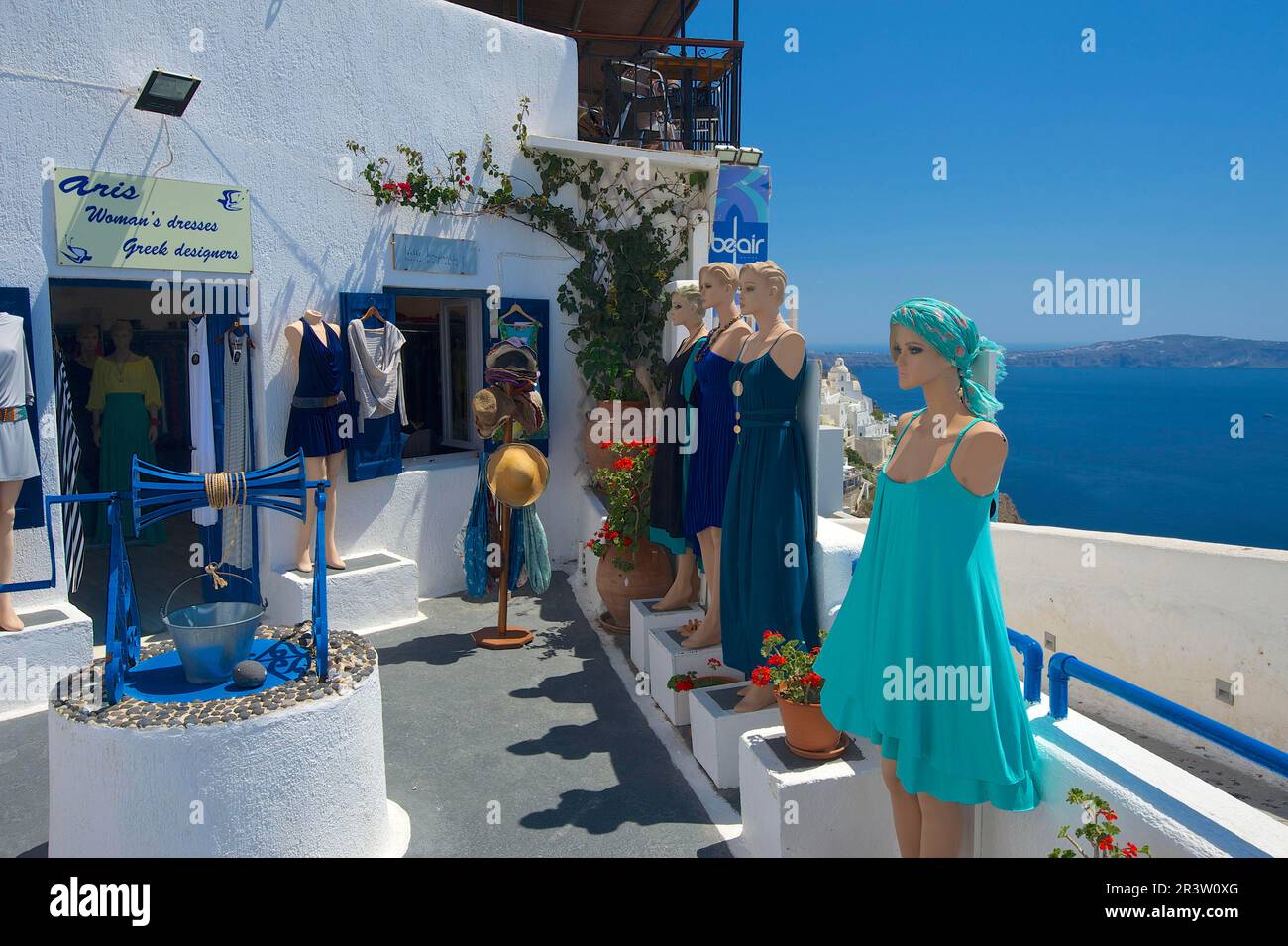 Shopping, Thira, Santorini, Cyclades, Greece Stock Photo - Alamy