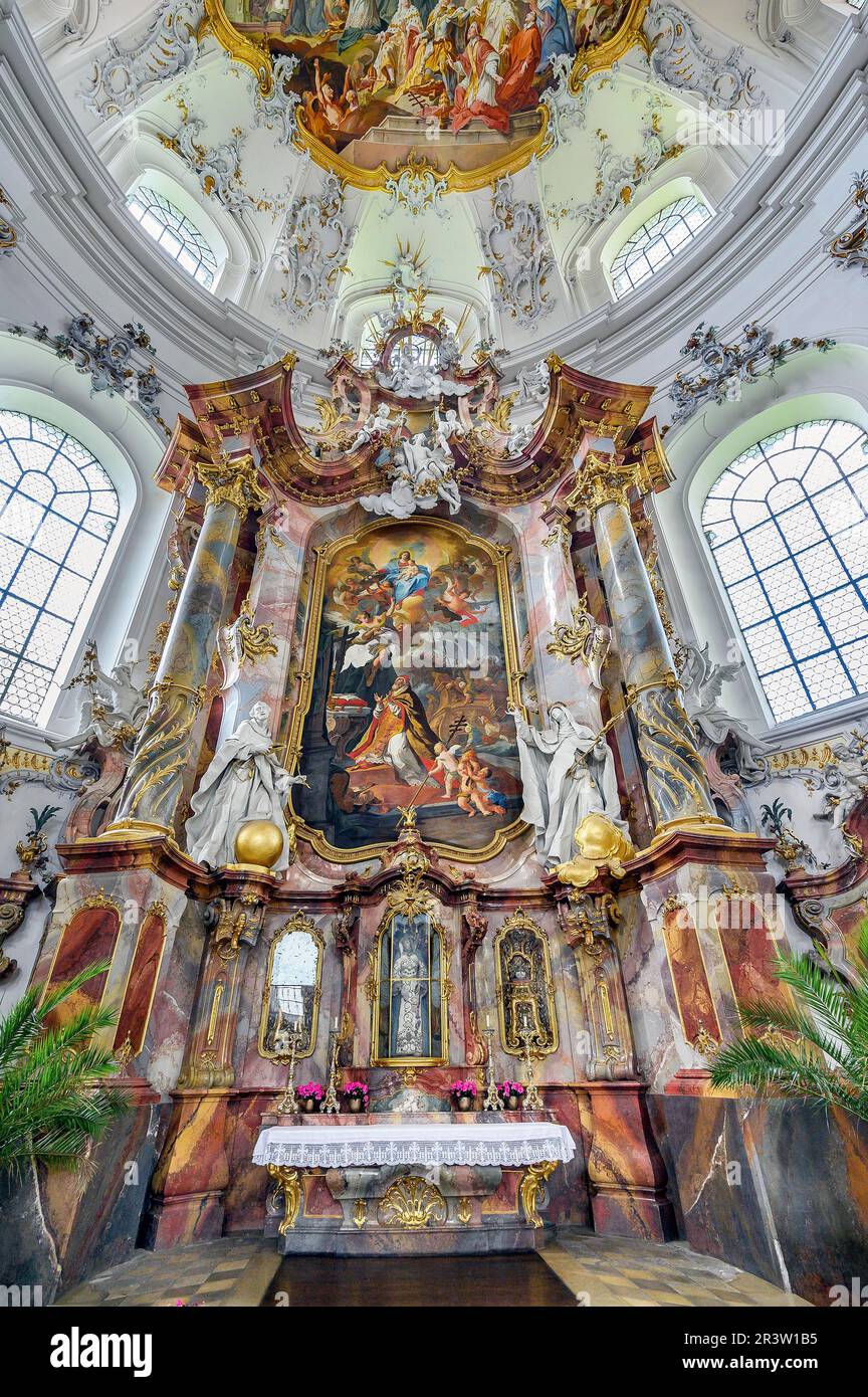 Side altar, Ottobeuren Monastery, Benedictine Abbey, late Baroque ...