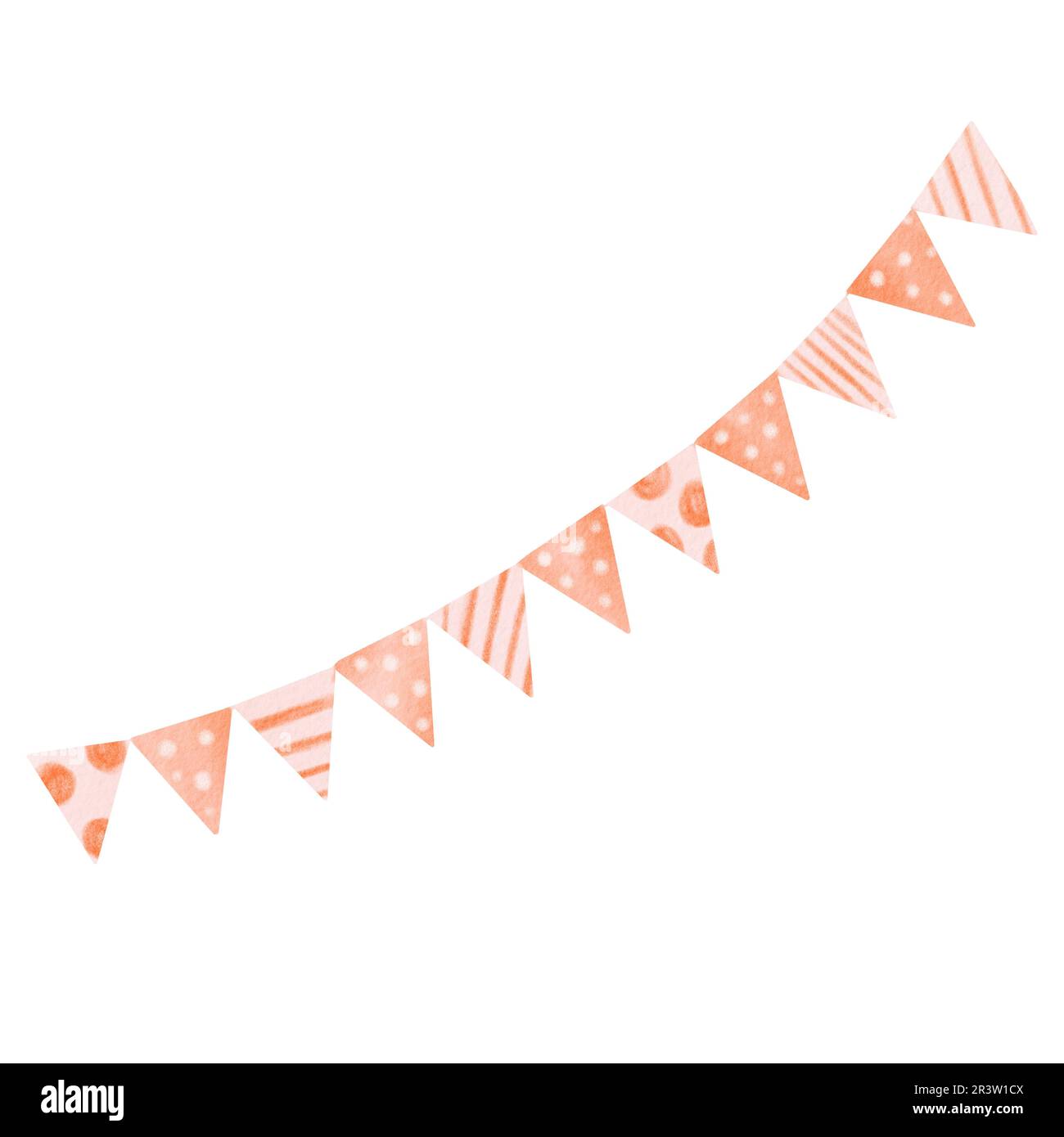 Pink carnival garland with flags birthday party decoration, string of ...