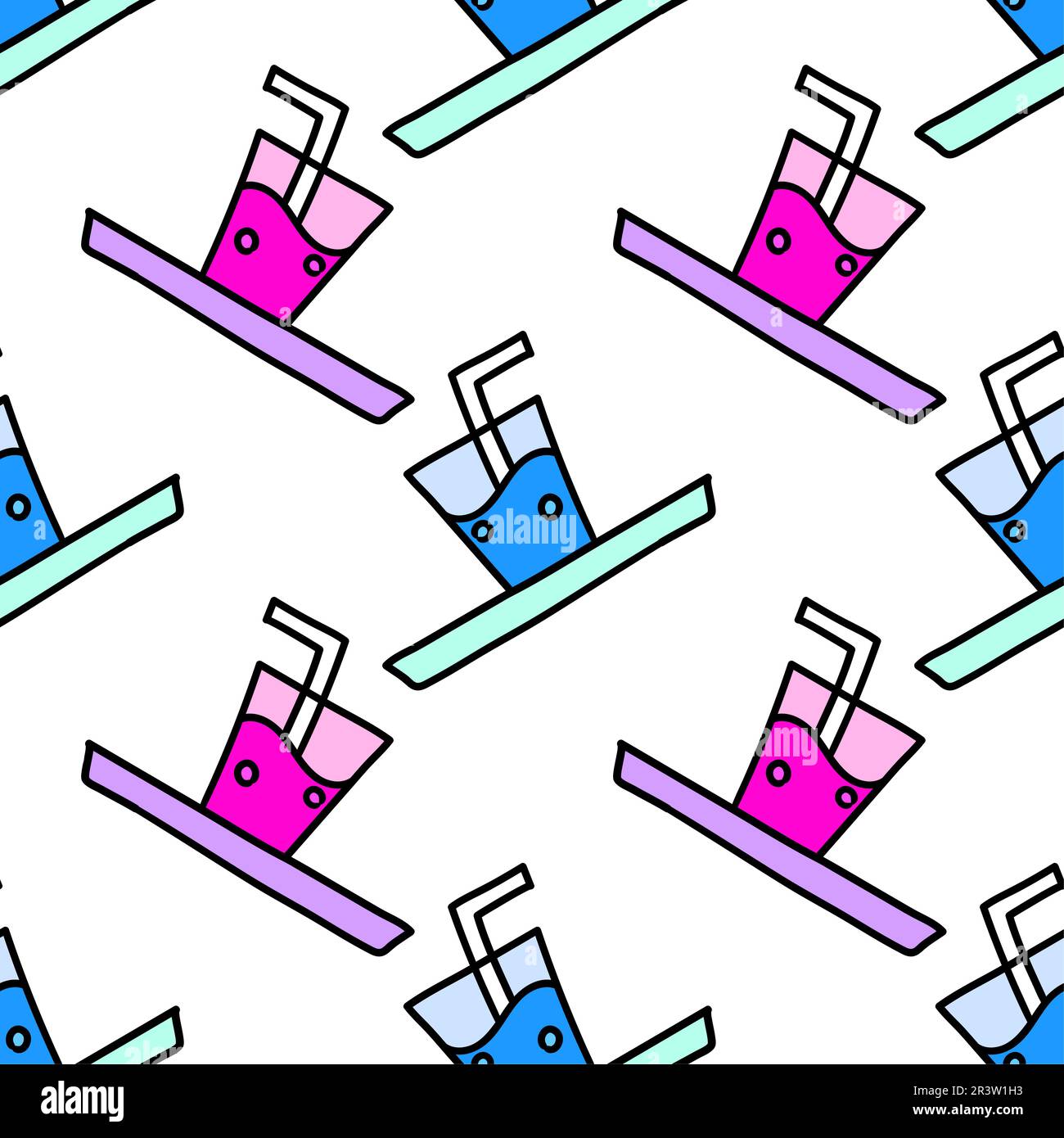 A glass of syrup seamless textile print. repeat pattern background ...