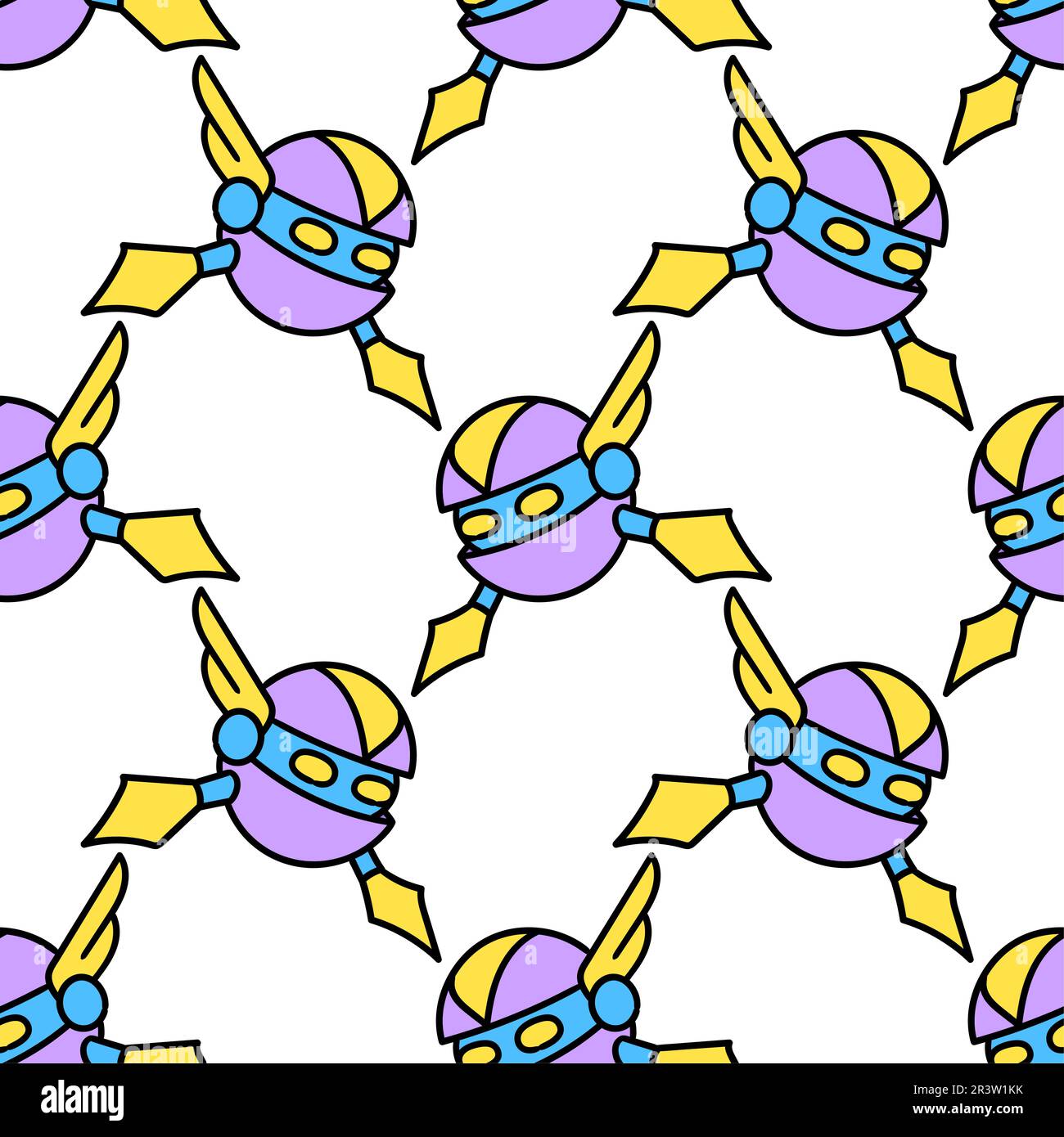 Small robot kid toy seamless textile print. repeat pattern background ...