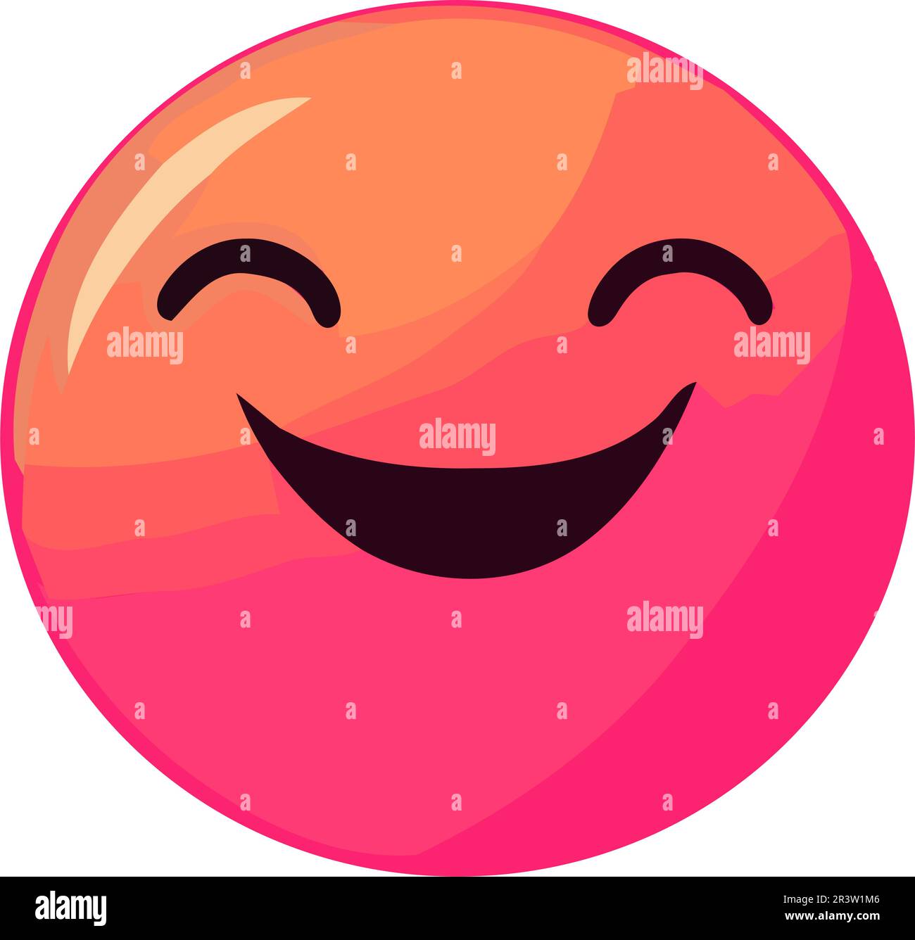 Cheerful smiling emoticon bright Stock Vector Image & Art - Alamy