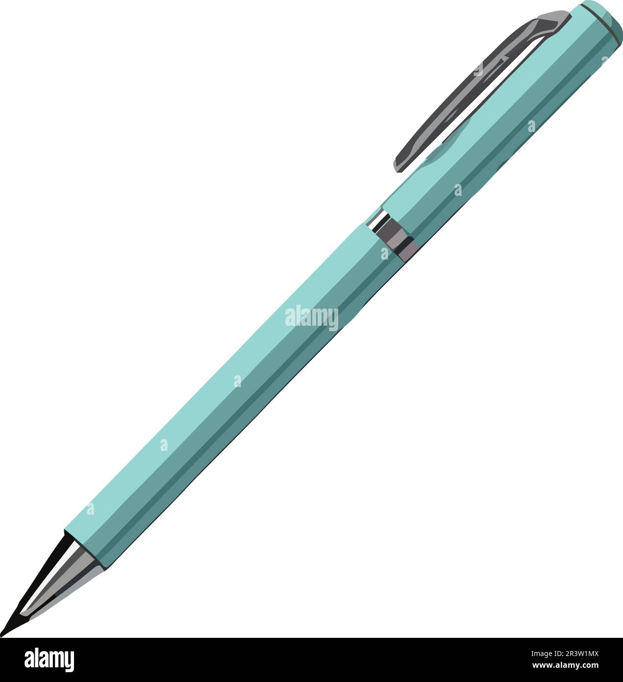 Blue ballpoint pen creates signature Stock Vector Image & Art - Alamy