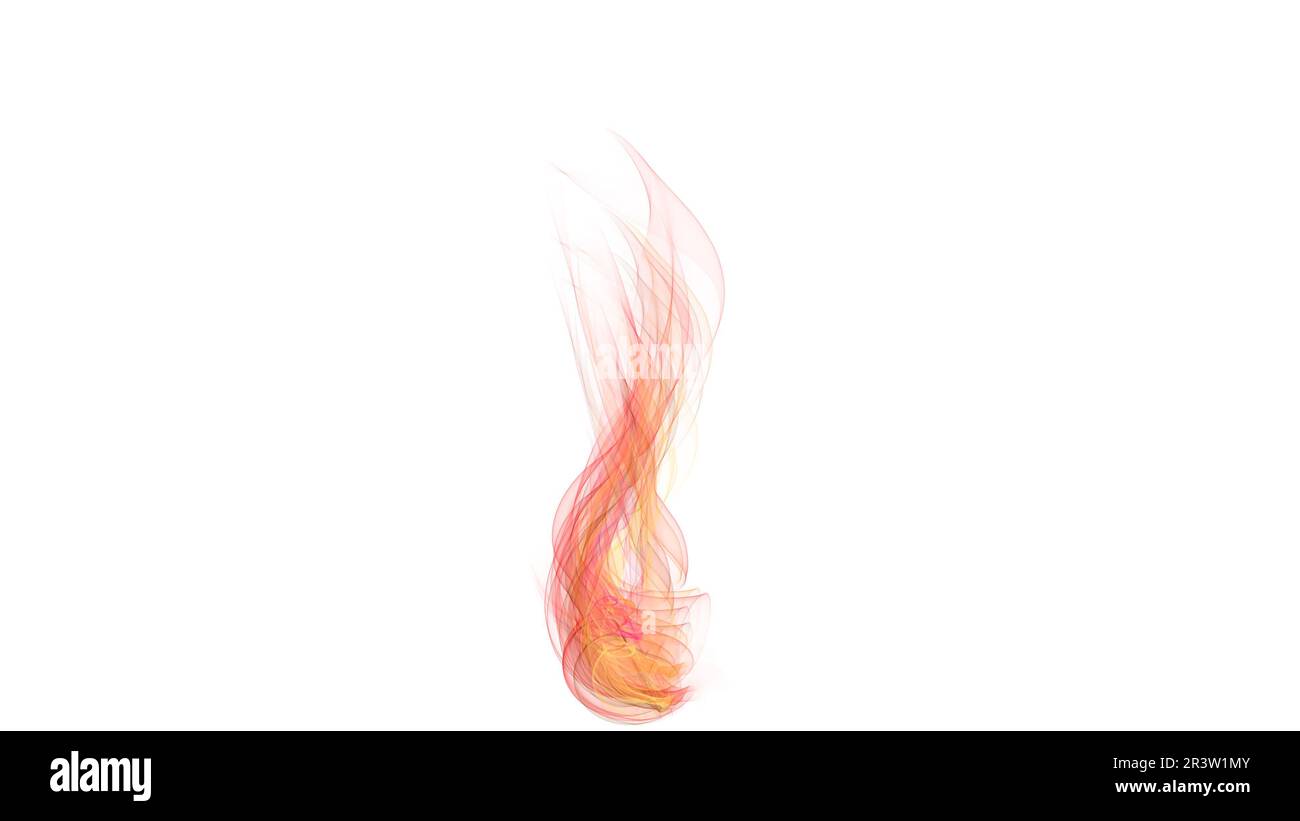 graphic illustration a red flame small Stock Photo - Alamy