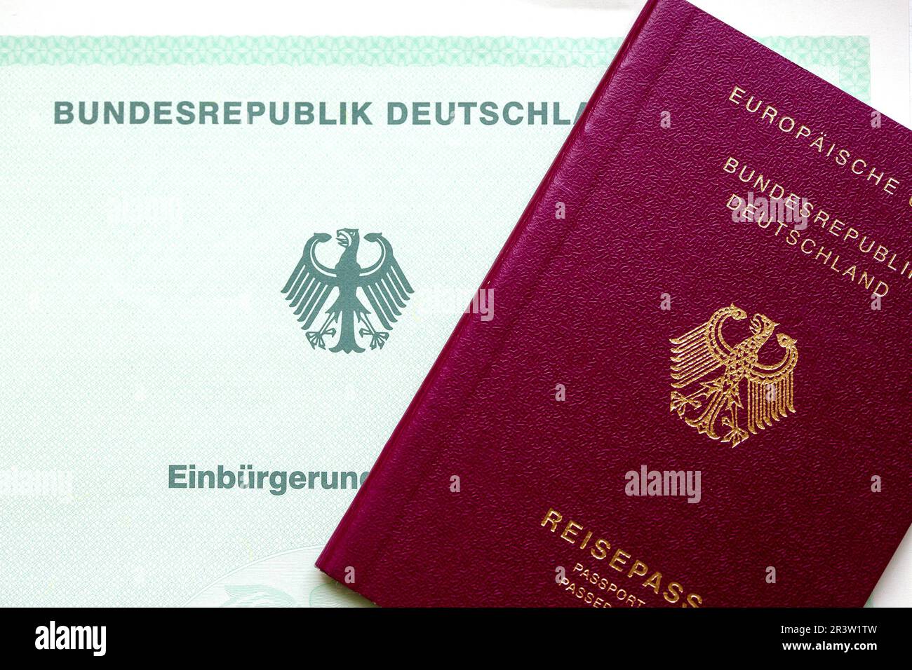 Berlin, Germany. 22nd May, 2023. A certificate of naturalization from ...