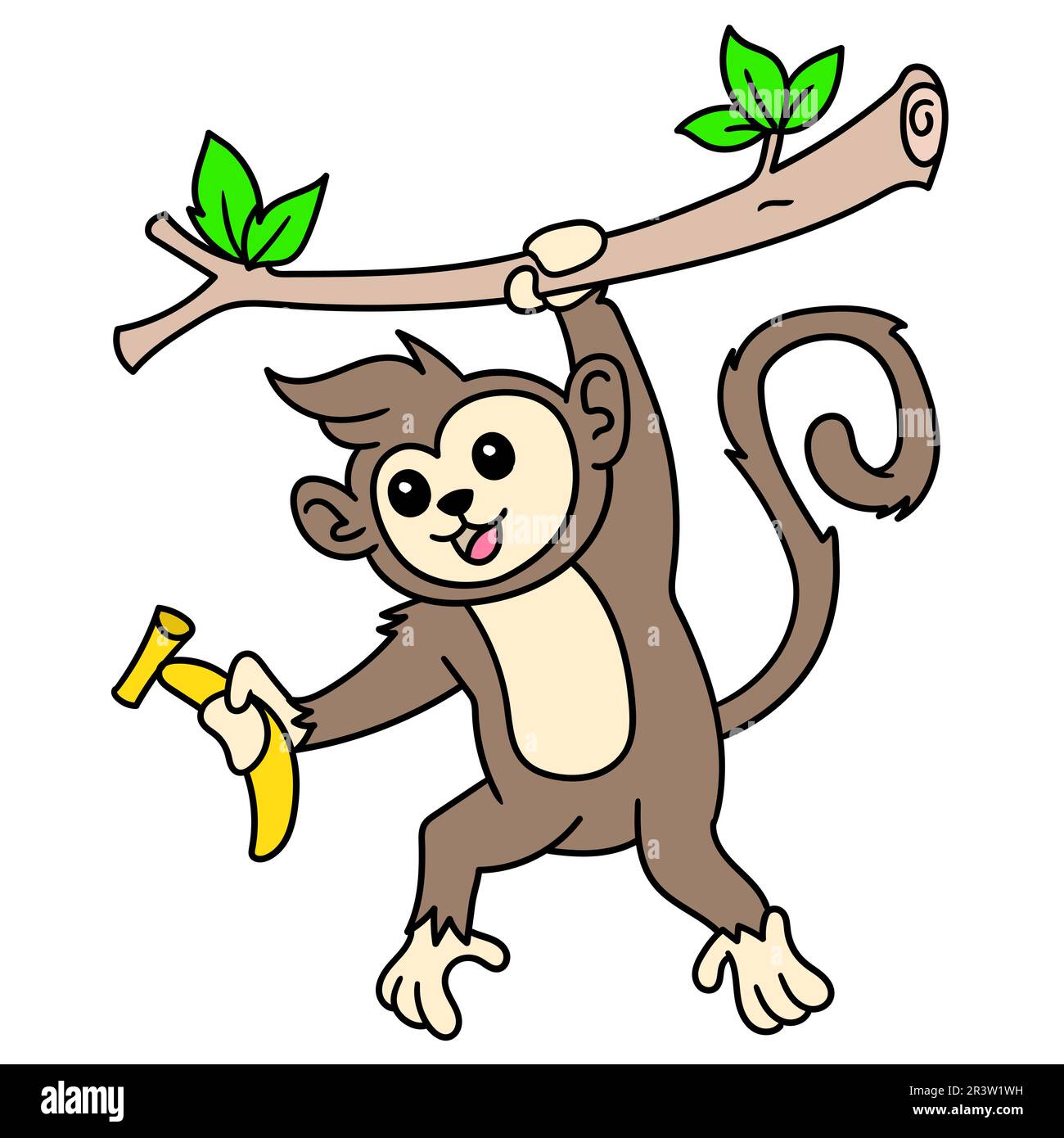 Primate Tree Hands Clipart