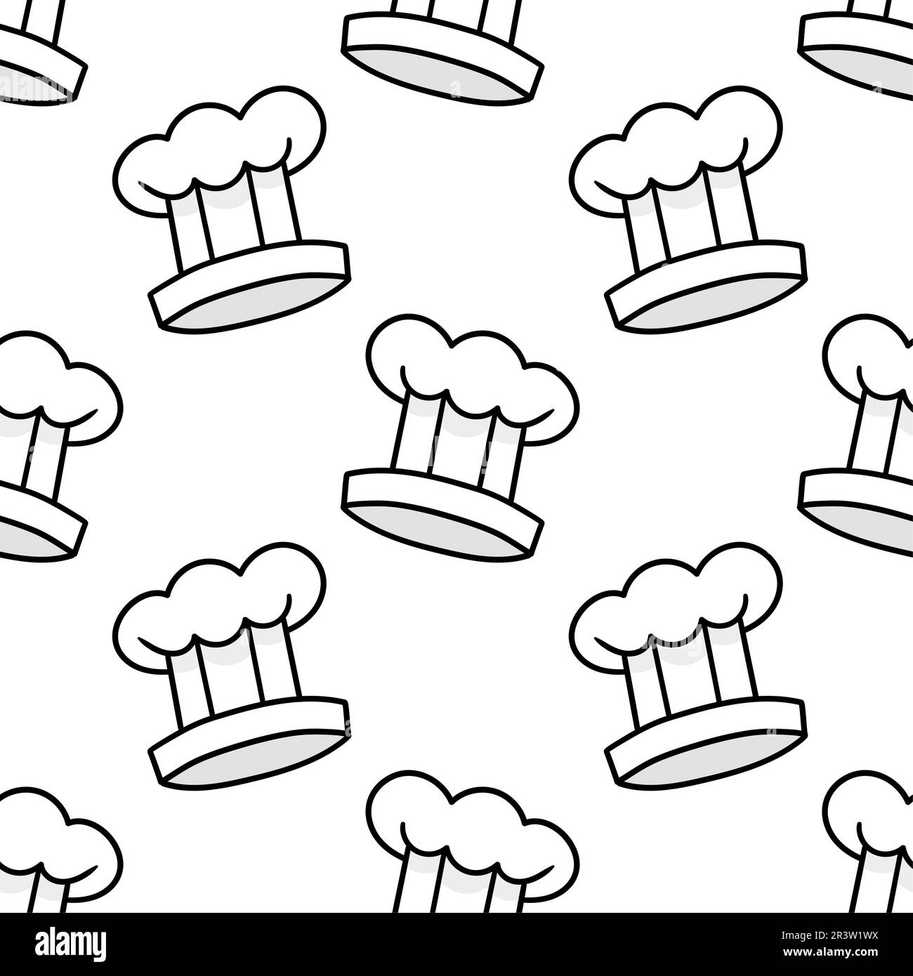 White chef head seamless textile print. repeat pattern background ...