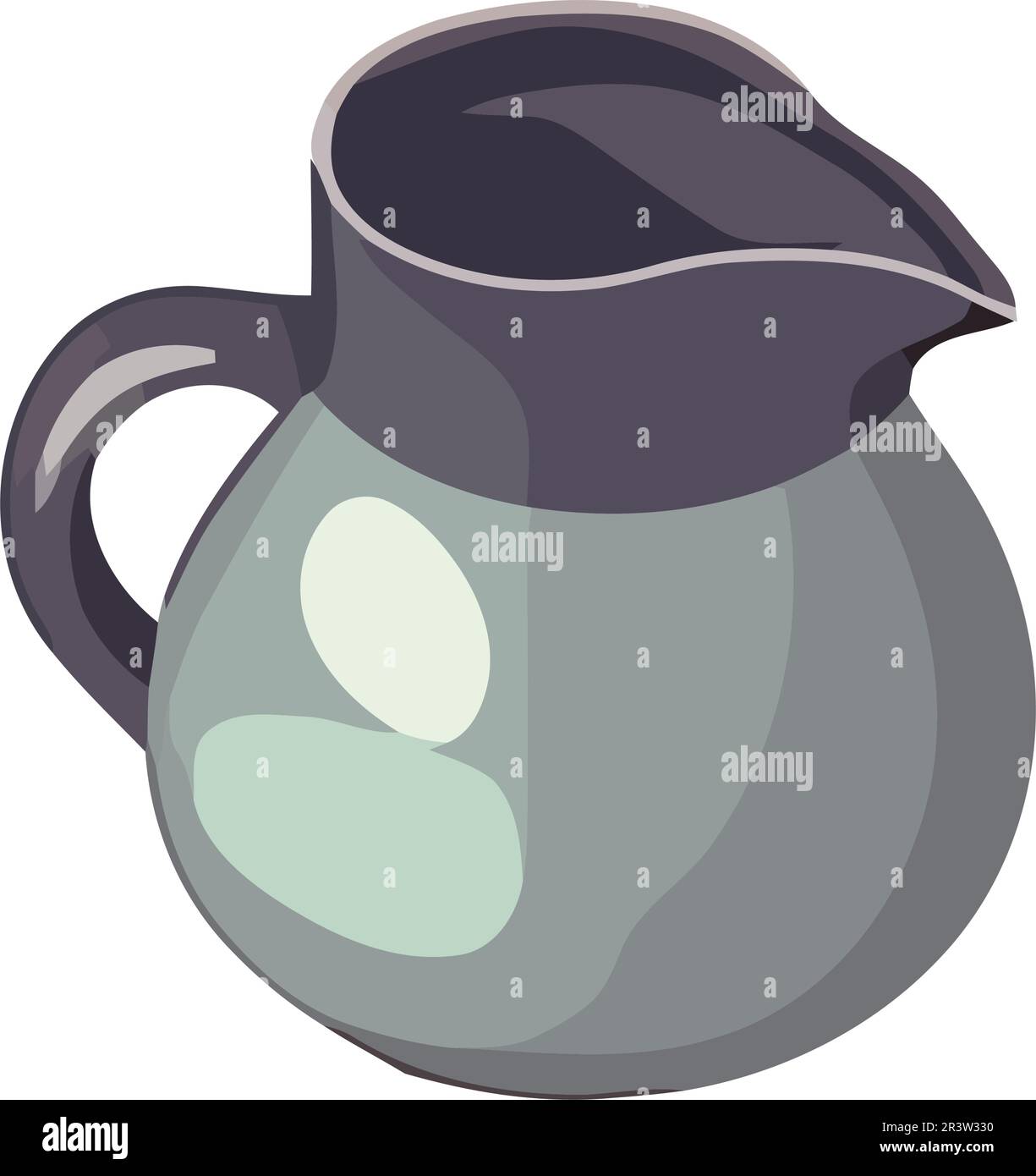 Antique earthenware jug, handle decorated Stock Vector Image & Art - Alamy