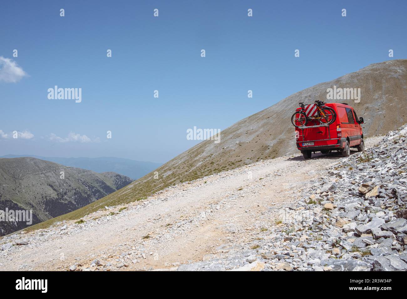 4x4 Campervan, Mountain road from Christakis Shack, Mount Olymus ...