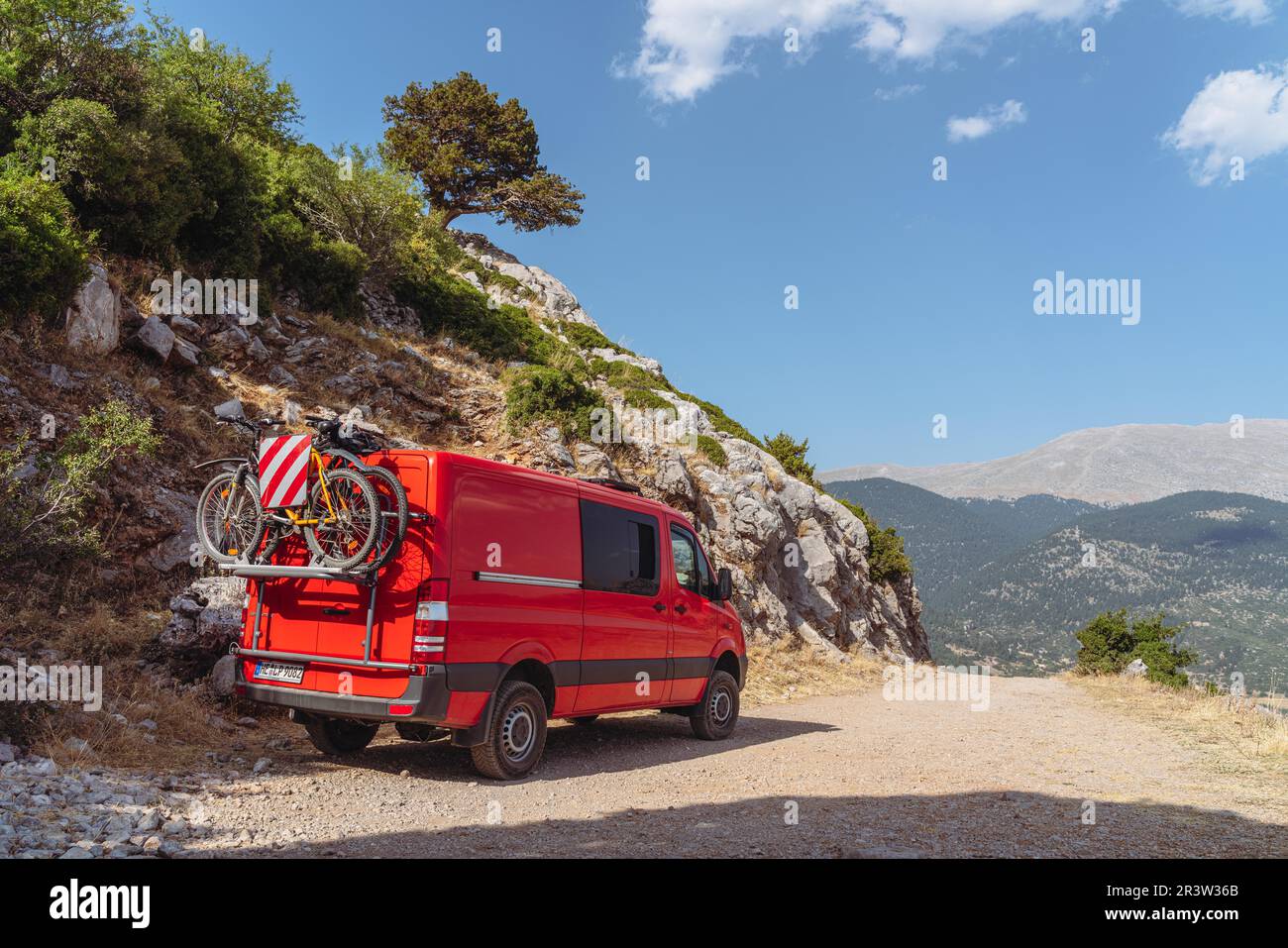 4x4 Campervan at Corycian Cave, Delphi, Greece Stock Photo - Alamy