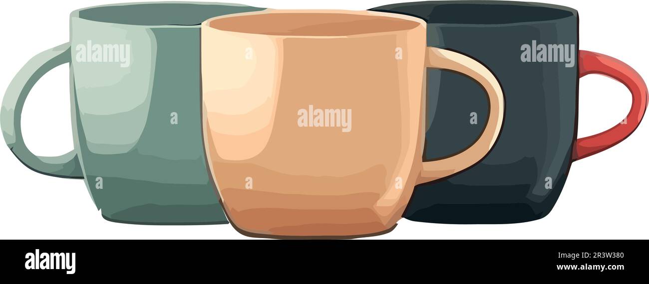 Coffee cups in multi colored stack Stock Vector Image & Art - Alamy