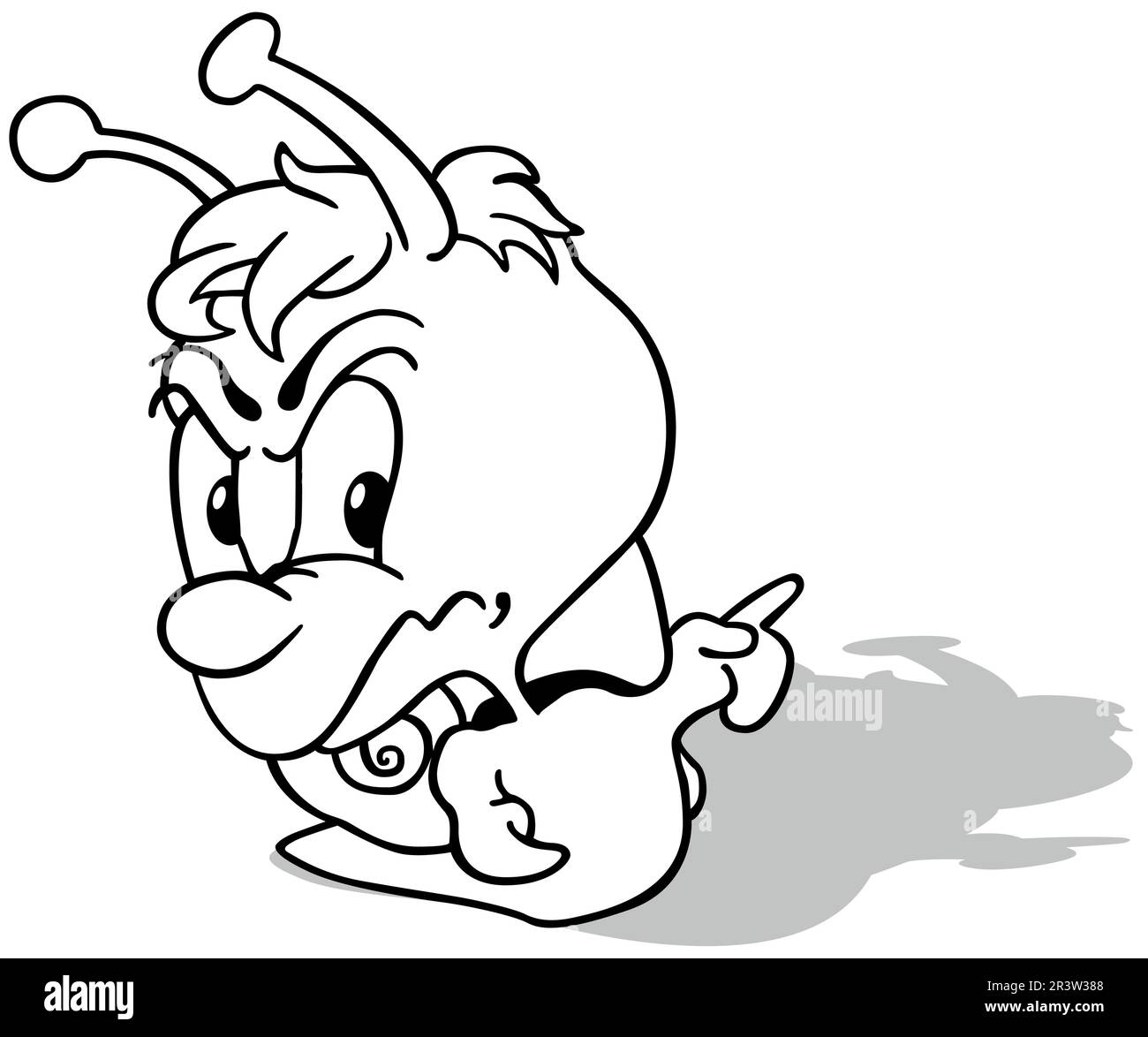 Cartoon of a grumpy snail hi-res stock photography and images - Alamy