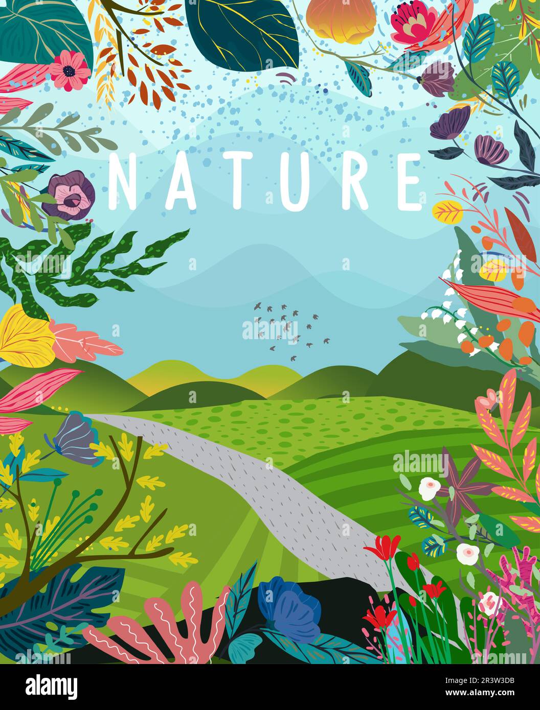 June countryside Stock Vector Images - Alamy